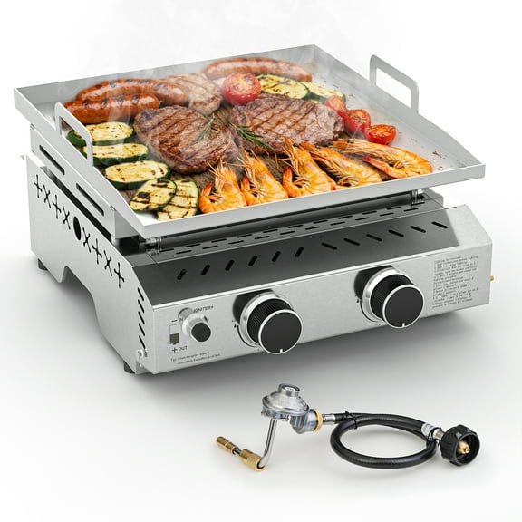 Charbroil 2-Burner Tabletop Portable Gas Griddle - Walmart.com