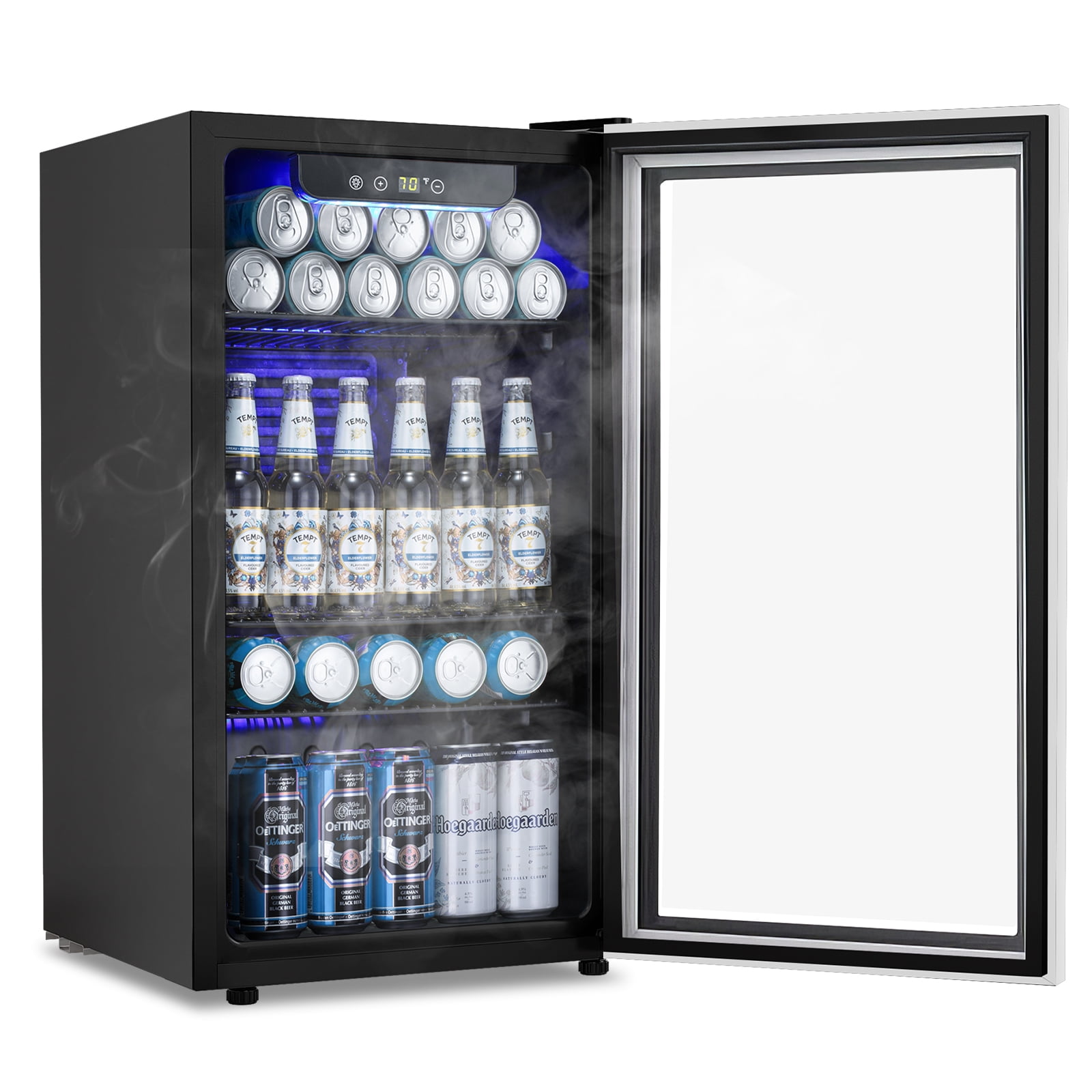 LHRIVER 3.2Cu.ft Beverage Refrigerator and Cooler, 130 Can Mini Fridge ...