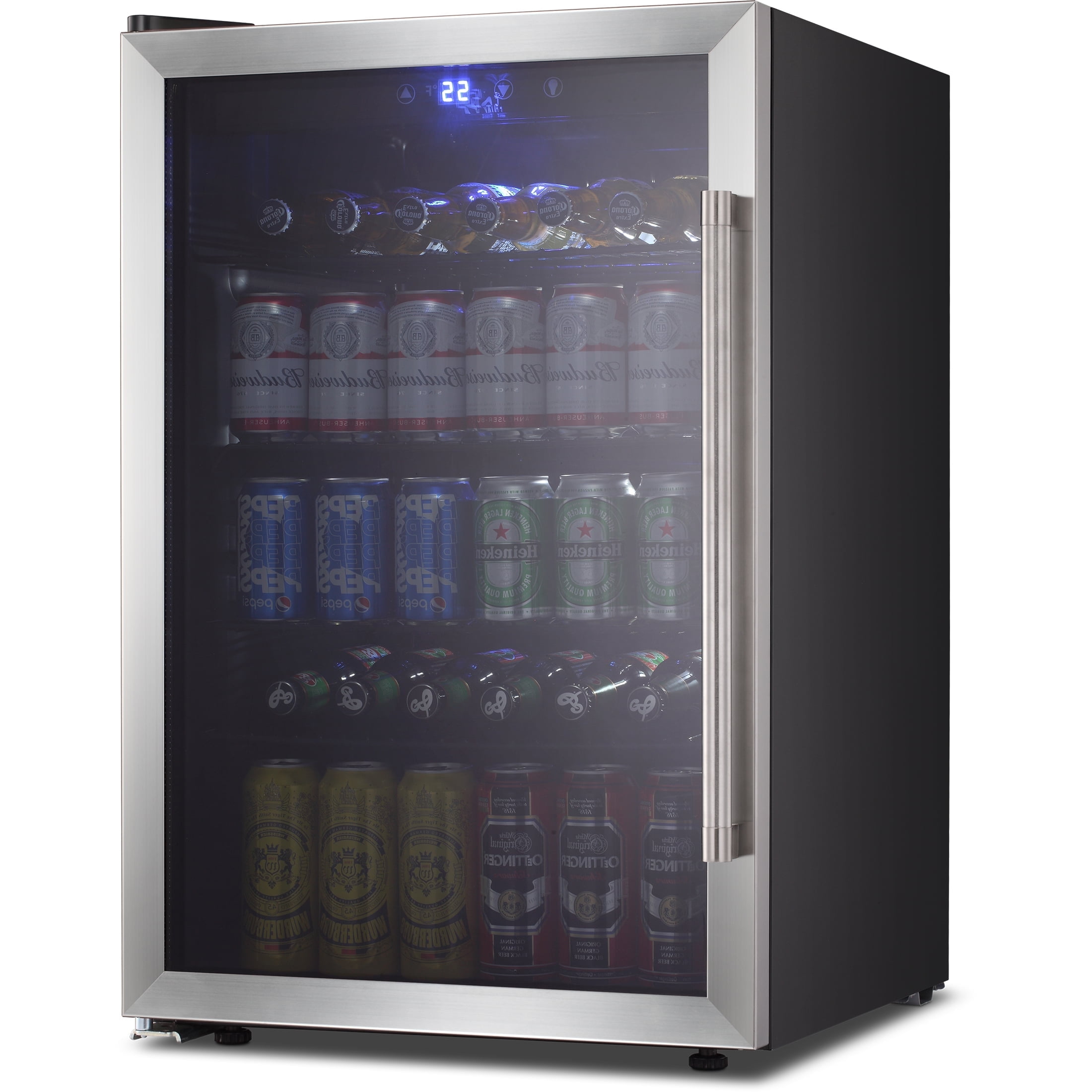 LHRIVER 4.4Cu.ft Beverage Refrigerator Cooler, 37 Bottles Mini Fridge ...