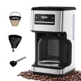 LHRIVER Coffee Maker, 14-Cup Glass Carafe, Schedulable & Programmable ...