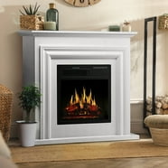 Silverton Electric Fireplace in White by Real Flame - Walmart.com
