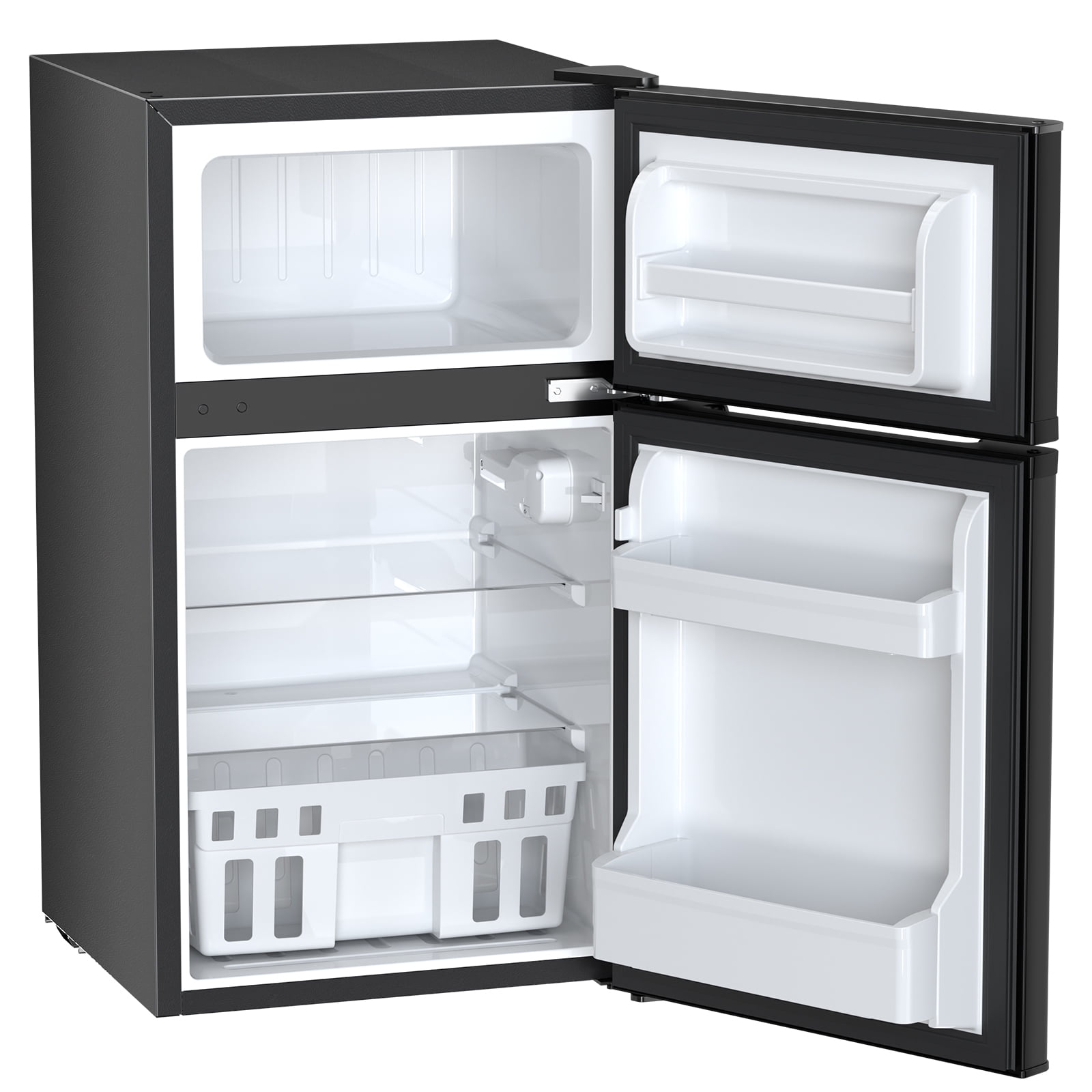 LHRIVER 3.2Cu.Ft Compact Mini Fridge with Double Doors, Freezer, Low ...