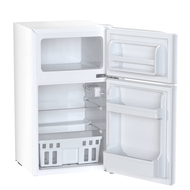 LHRIVER Mini Refrigerator 3.2Cu.Ft Compact Fridge 2-Double Doors with a ...