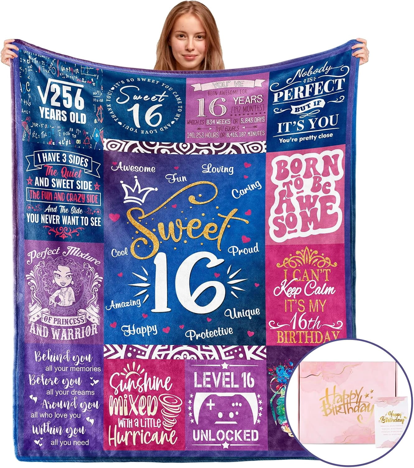 LHSHID 16th Birthday Gifts for Girls with Gift Box Sweet 16 Gifts for ...