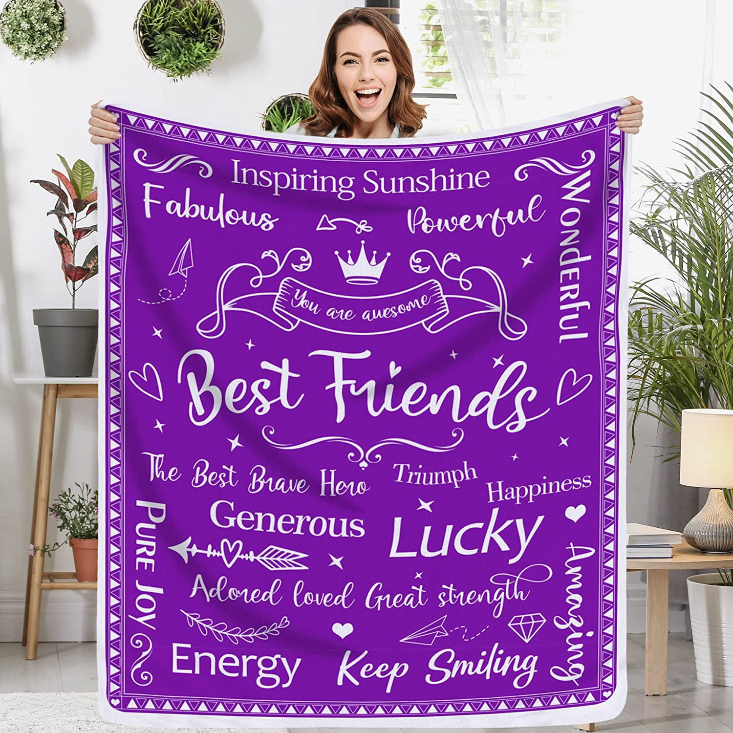 LHSHID Best Friend Blanket Cozy & Soft Throw Blankets Best Friend ...