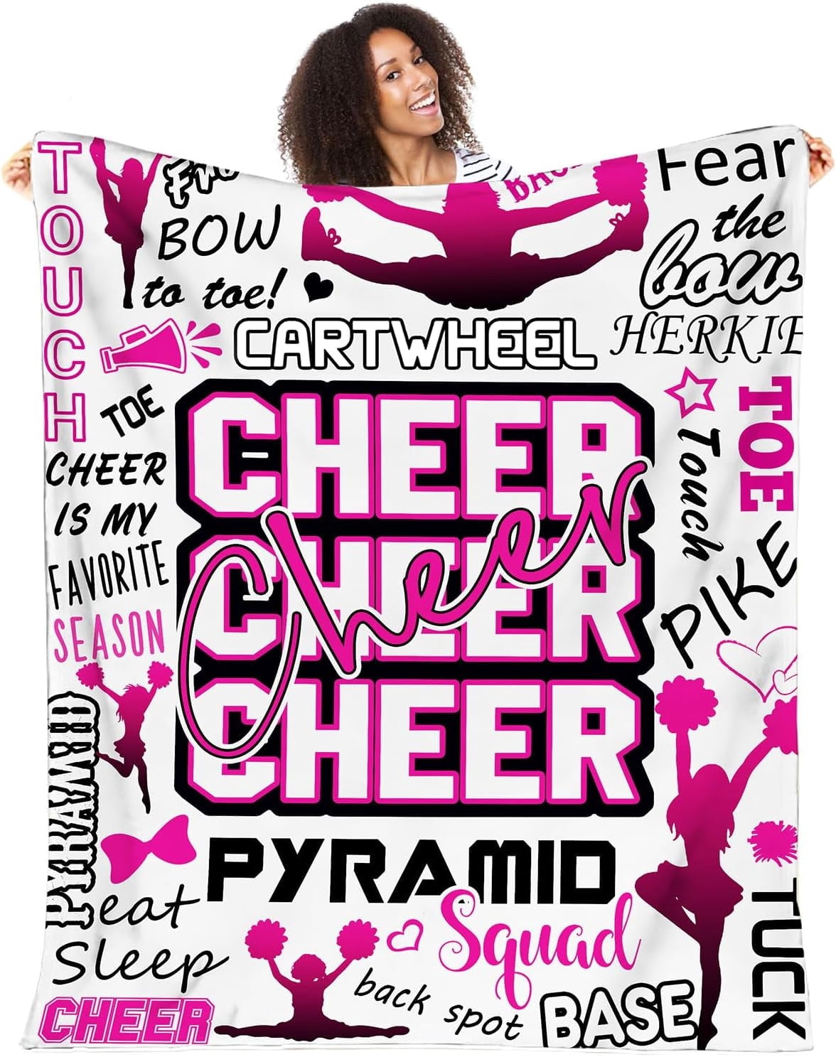 LHSHID Cheerleader's Gifts Blanket Cheerleading Gifts Blanket Soft ...