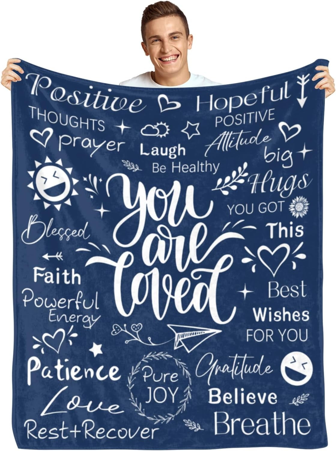 LHSHID Get Well Soon Gifts for Men After Surgery Blanket Sympathy Gift ...