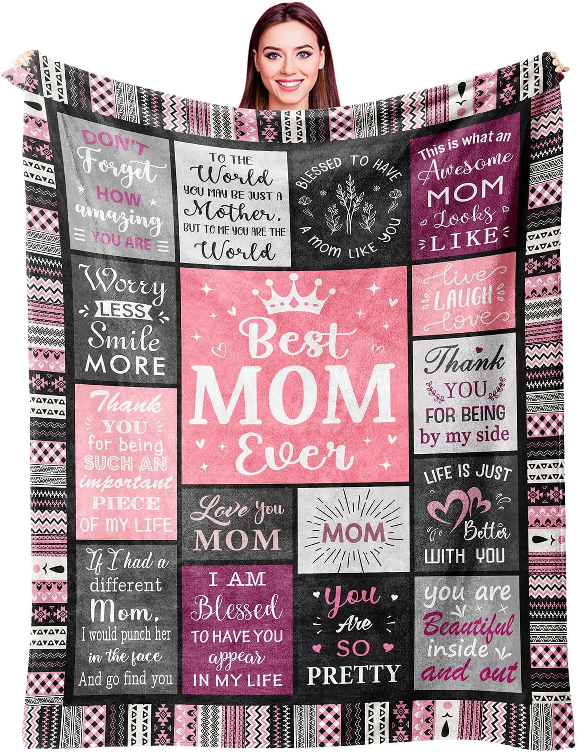 LHSHID Gifts for Mom Blanket Mom Birthday Gifts Mothers Day Birthday ...