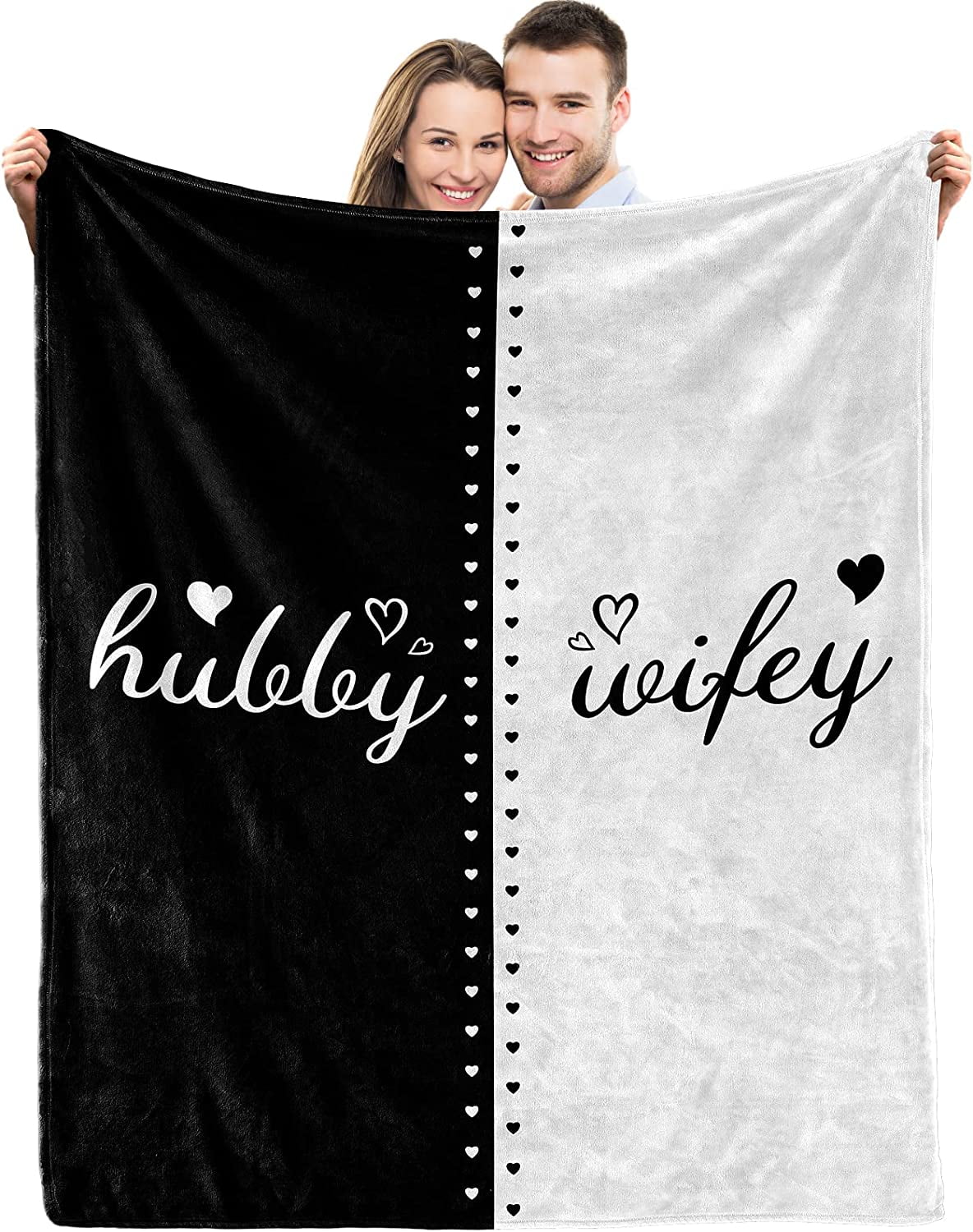 LHSHID Husband and Wife Blanket Newlywed Gifts Wedding Engagement ...