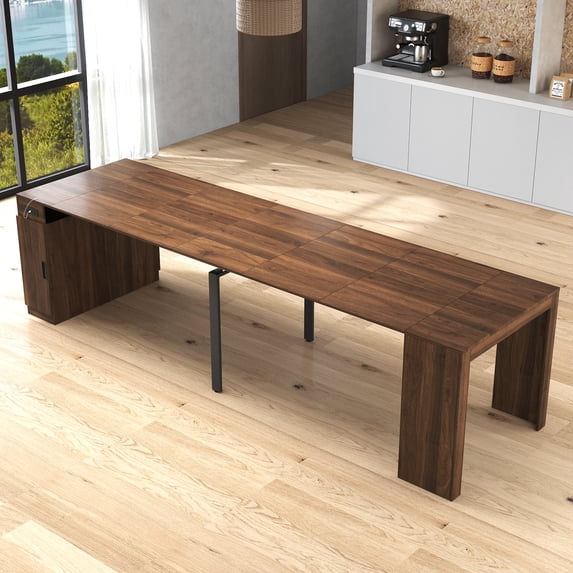 LHKJ Extendable Dining Table with Outlet and Storage - Walmart.com