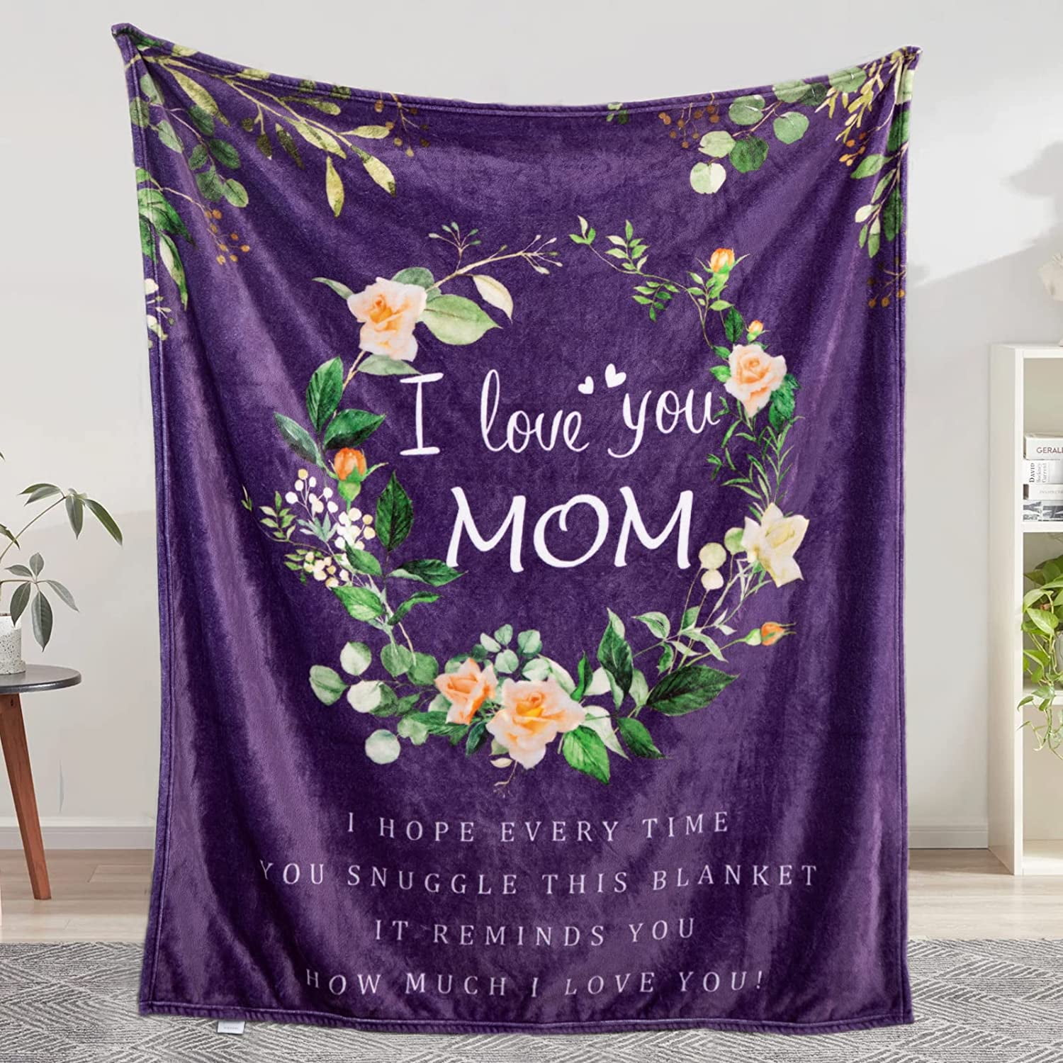 LHSHID Mom Birthday for Mom Blanket from Daughter Son Super Soft Warm ...