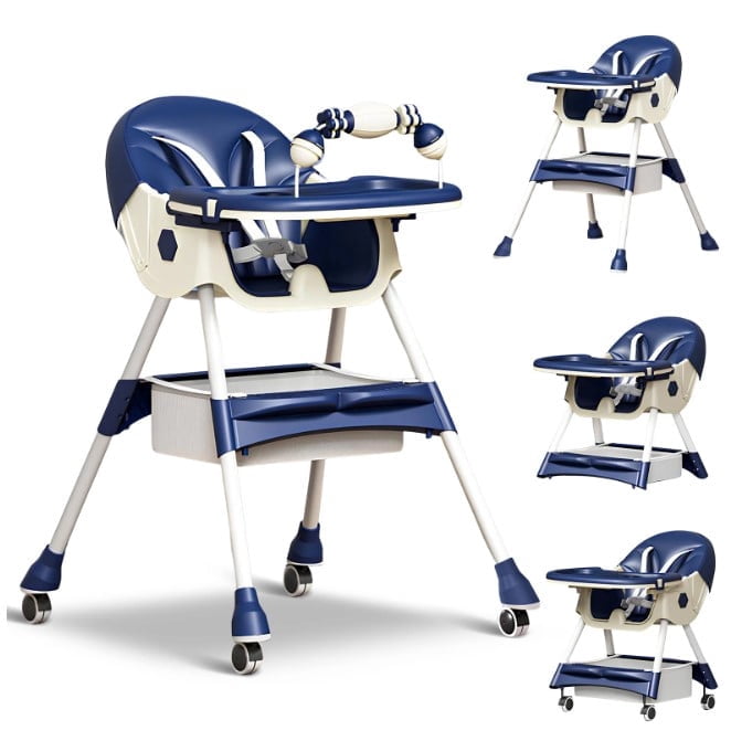 LHUAI, Foldable Baby High Chair, 4 in 1 Convertible High Chairs, With 5 ...