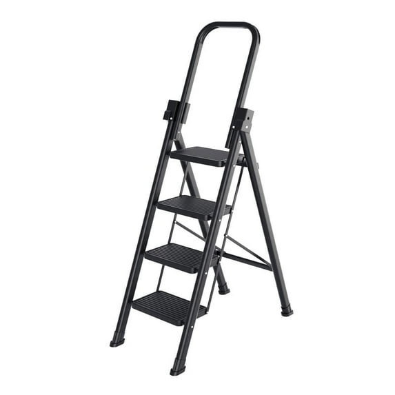 LHUAI Step Ladder 3 Step Folding, With Anti-Slip Widened Sturdy Pedal ...