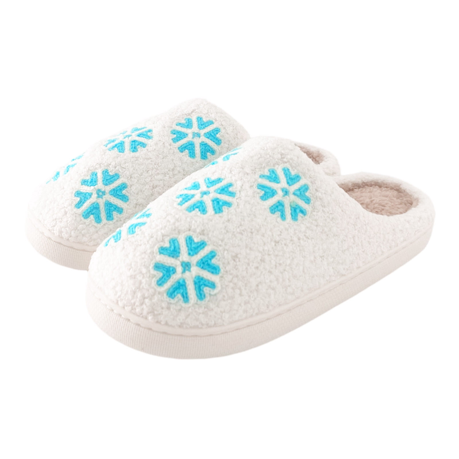 LHUnf Fuzzy Slippers For Women House Indoor Couples Men Christmas On ...