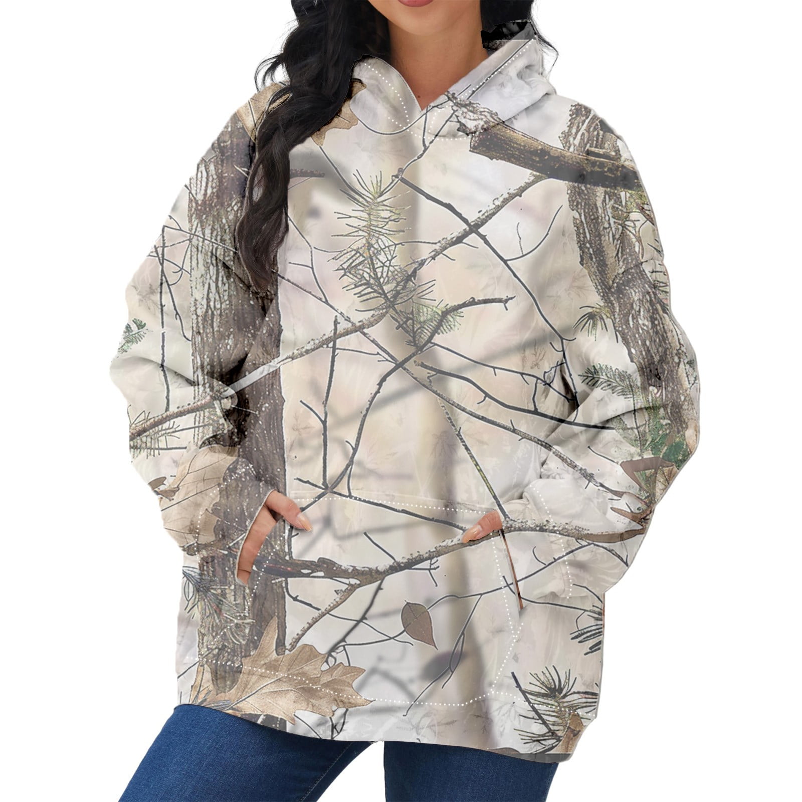 LHVUOA Camo Sweatshirt Womens Plus Size Sweaters for Women Camo ...