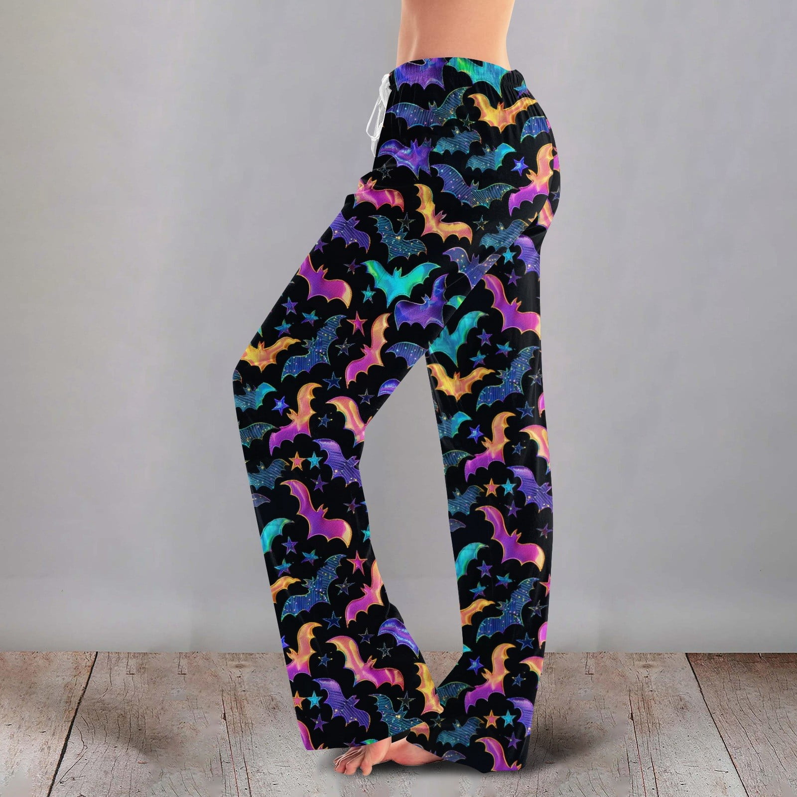 LHVUOA Halloween Womens Pajama Pants Wide Leg Funny Graphic Pjs Comfy ...