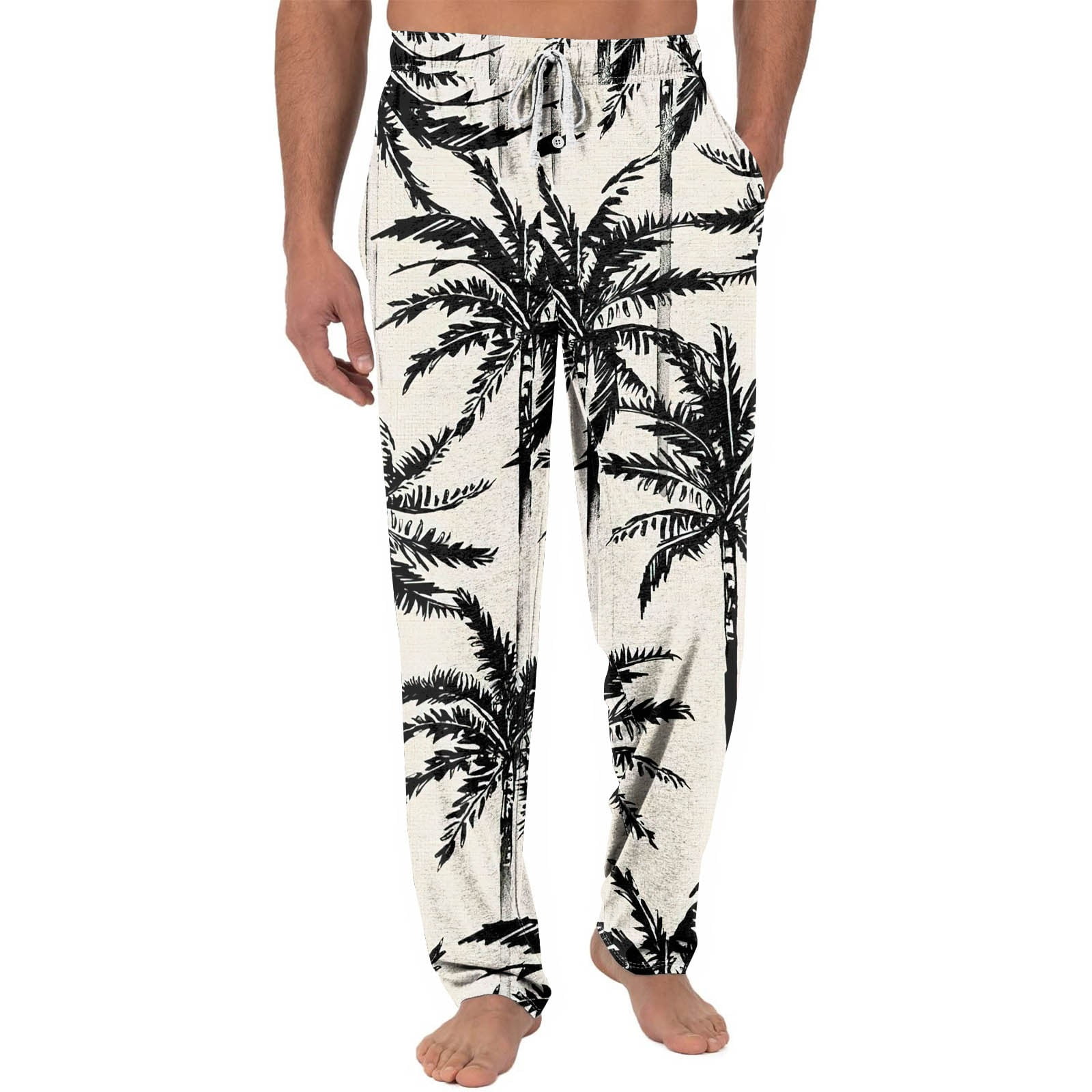 LHVUOA Mens Super Soft Camo Print Pajama Sleep Pants Comfortable Woven ...