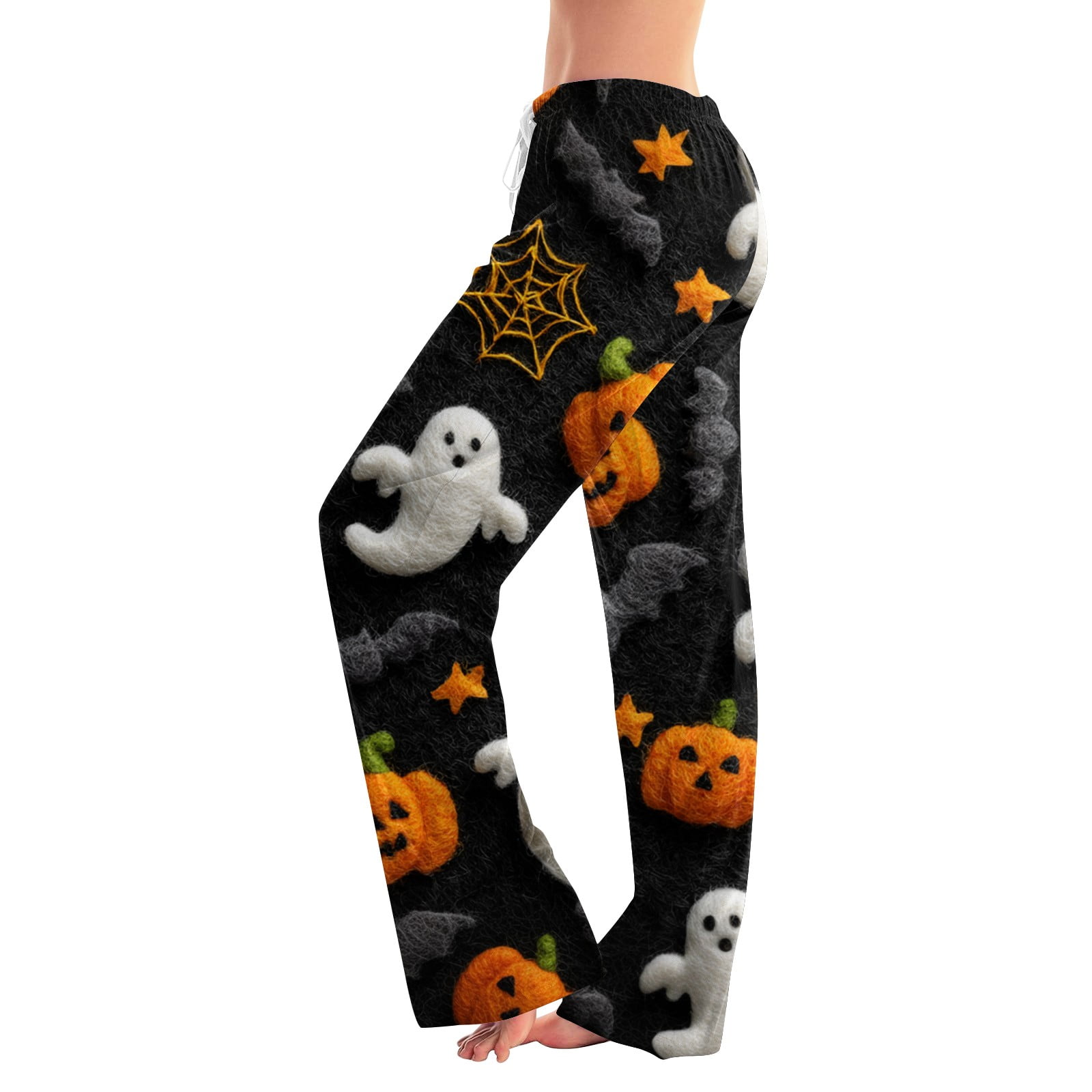 LHVUOA Womens Halloween Comfy Pajama Pants Fashion Halloween Printed ...
