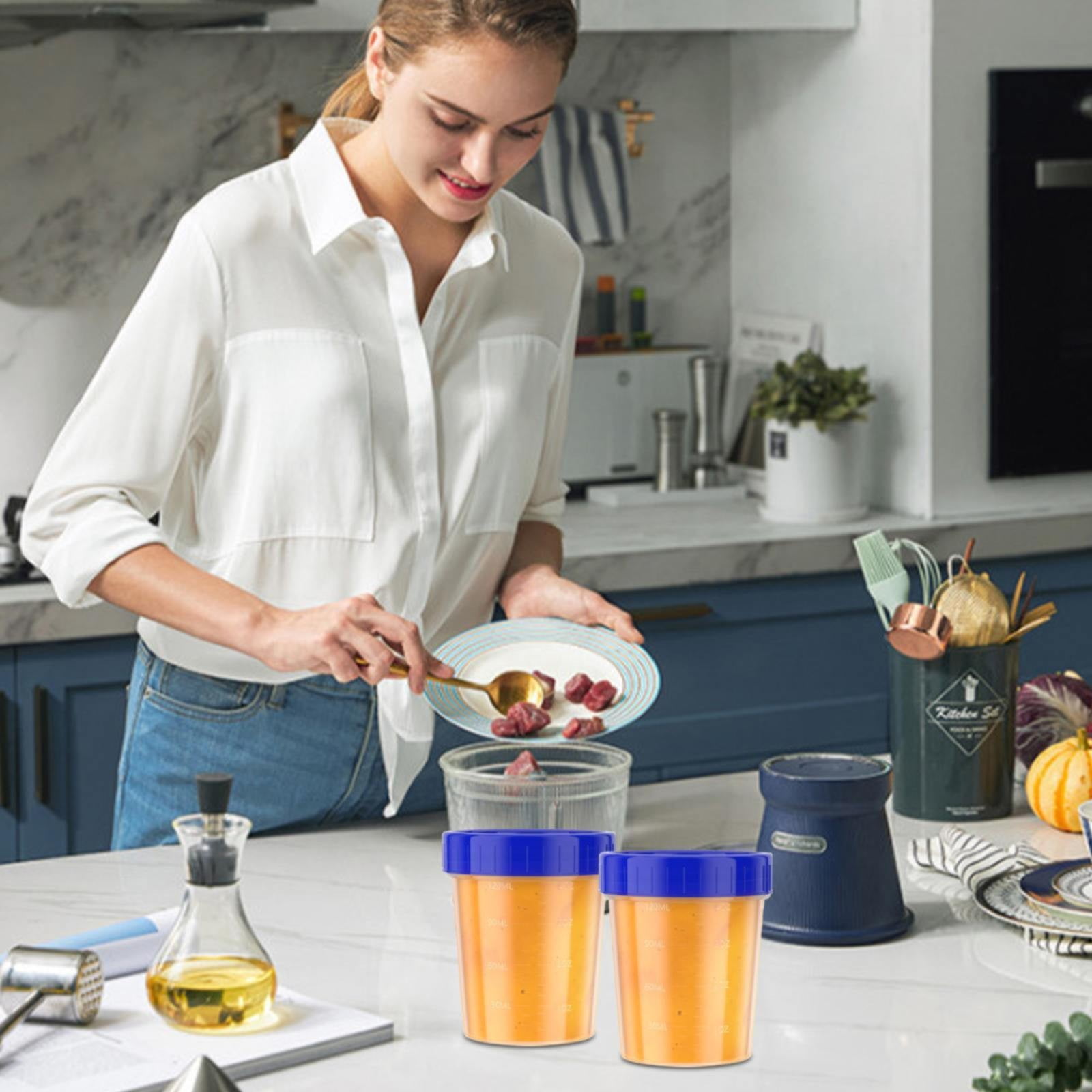 LHWEN 4 Oz Leak-Proof Spice Container with Reusable Screw Cap Food ...