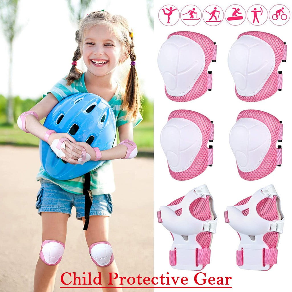 LHWEN Adjustable Kids Protective Gear Set Knee and Elbow Pads with ...
