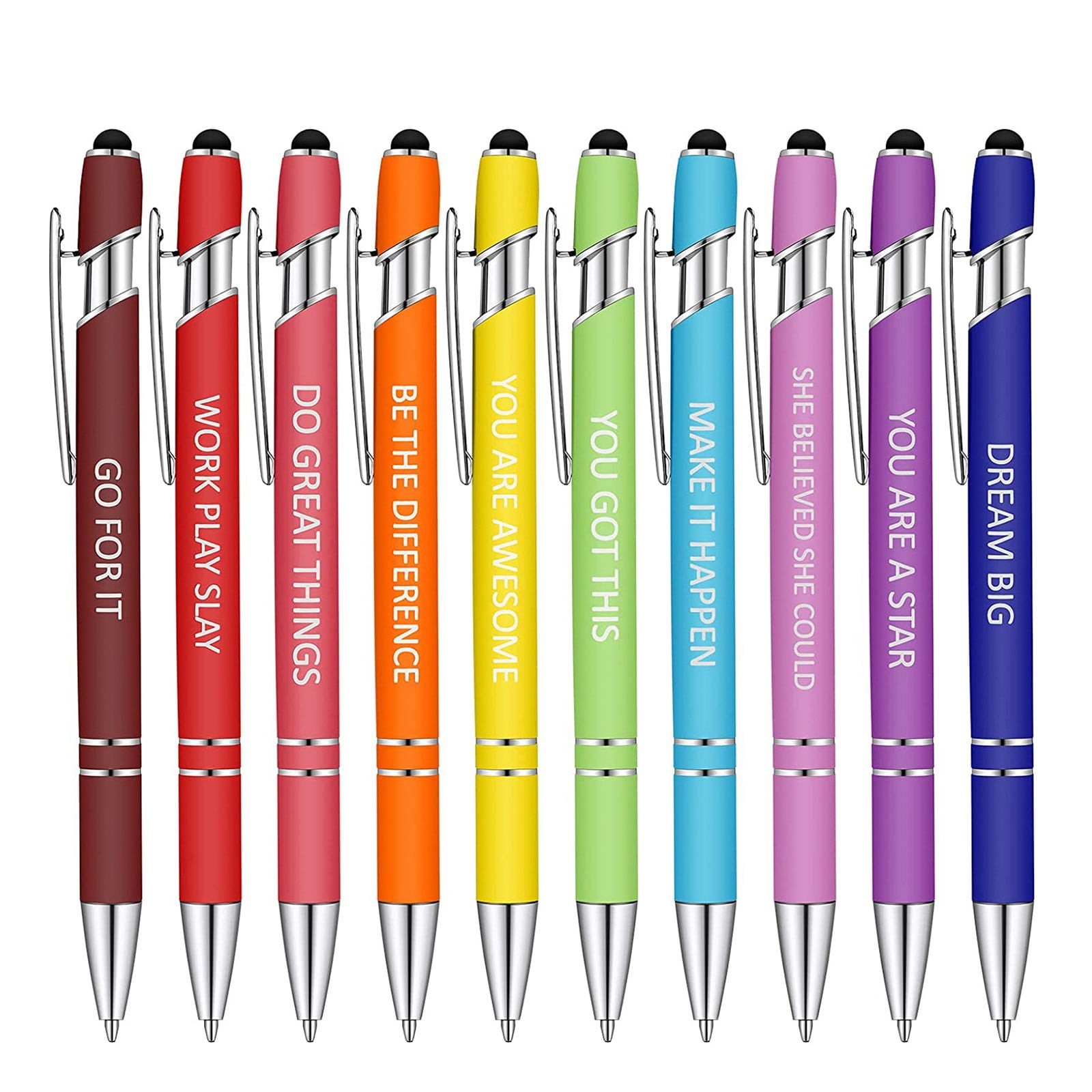 LHWEN Aesthetic Pens Various Colors Quick Drying Non staining Bible ...
