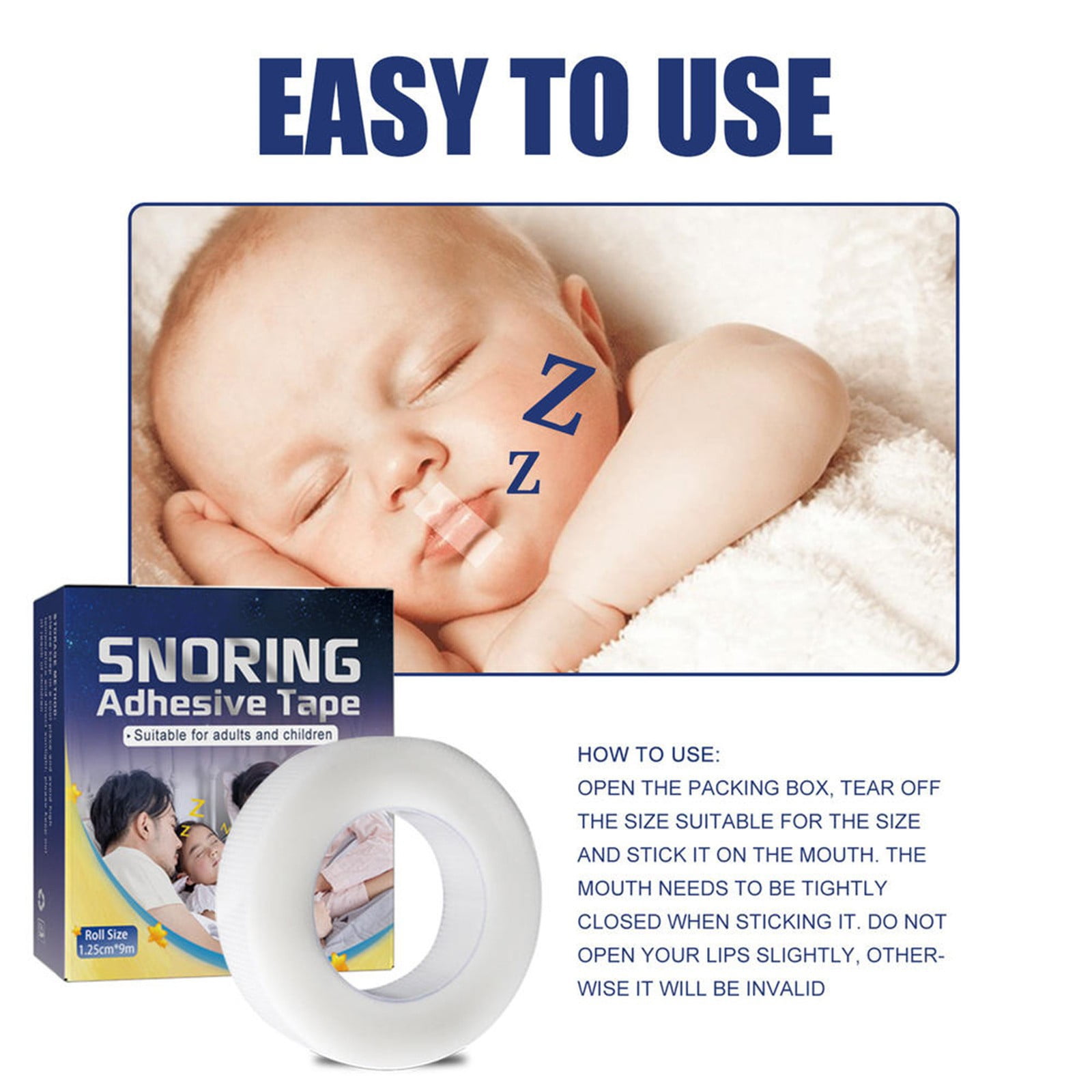 LHWEN Anti Snoring Tape Mouth Breathing Anti Snoring Nose Paste -Grade ...