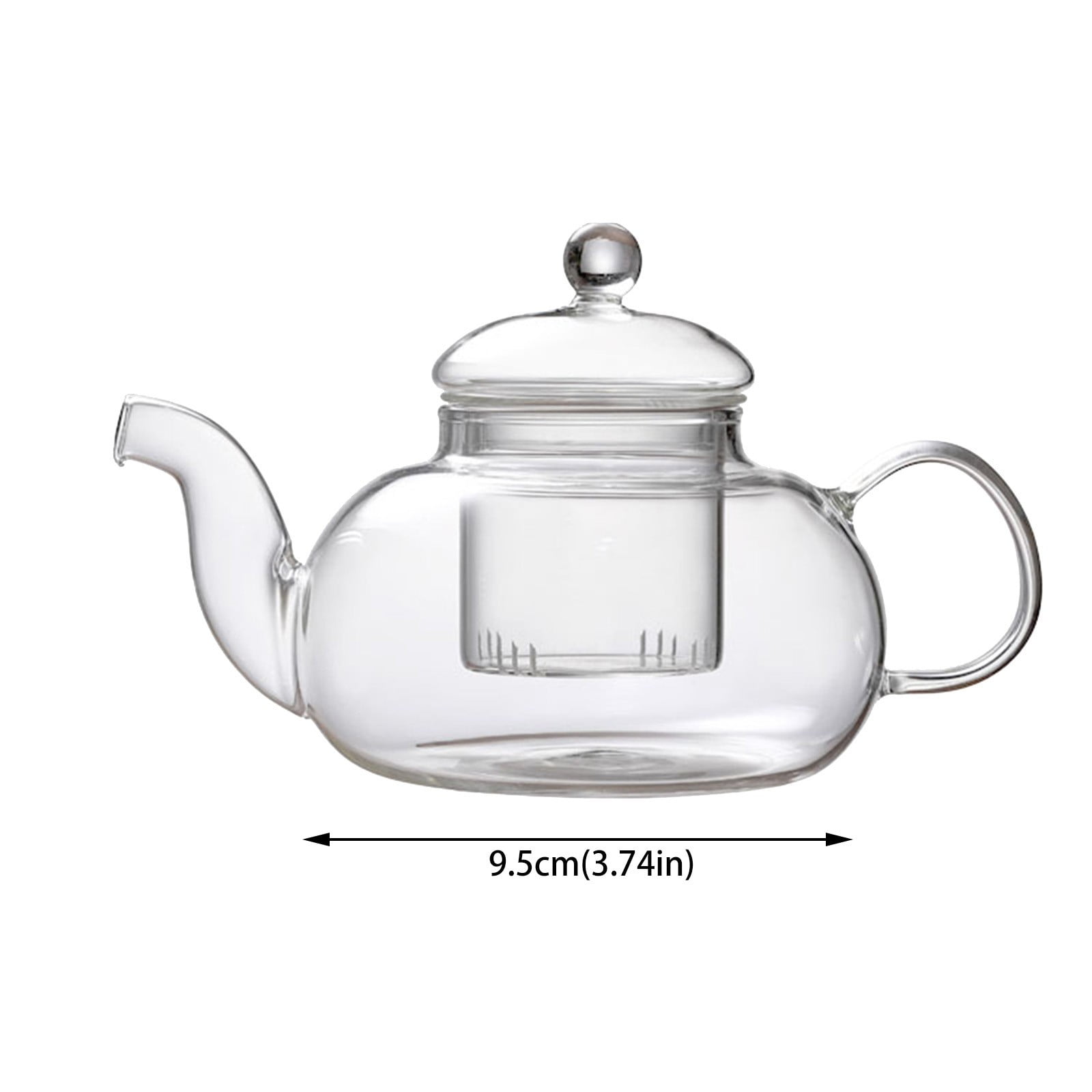 LHWEN Clear Teapot with Removable Infuser 20.3 Oz Loose Leaf Tea Maker ...