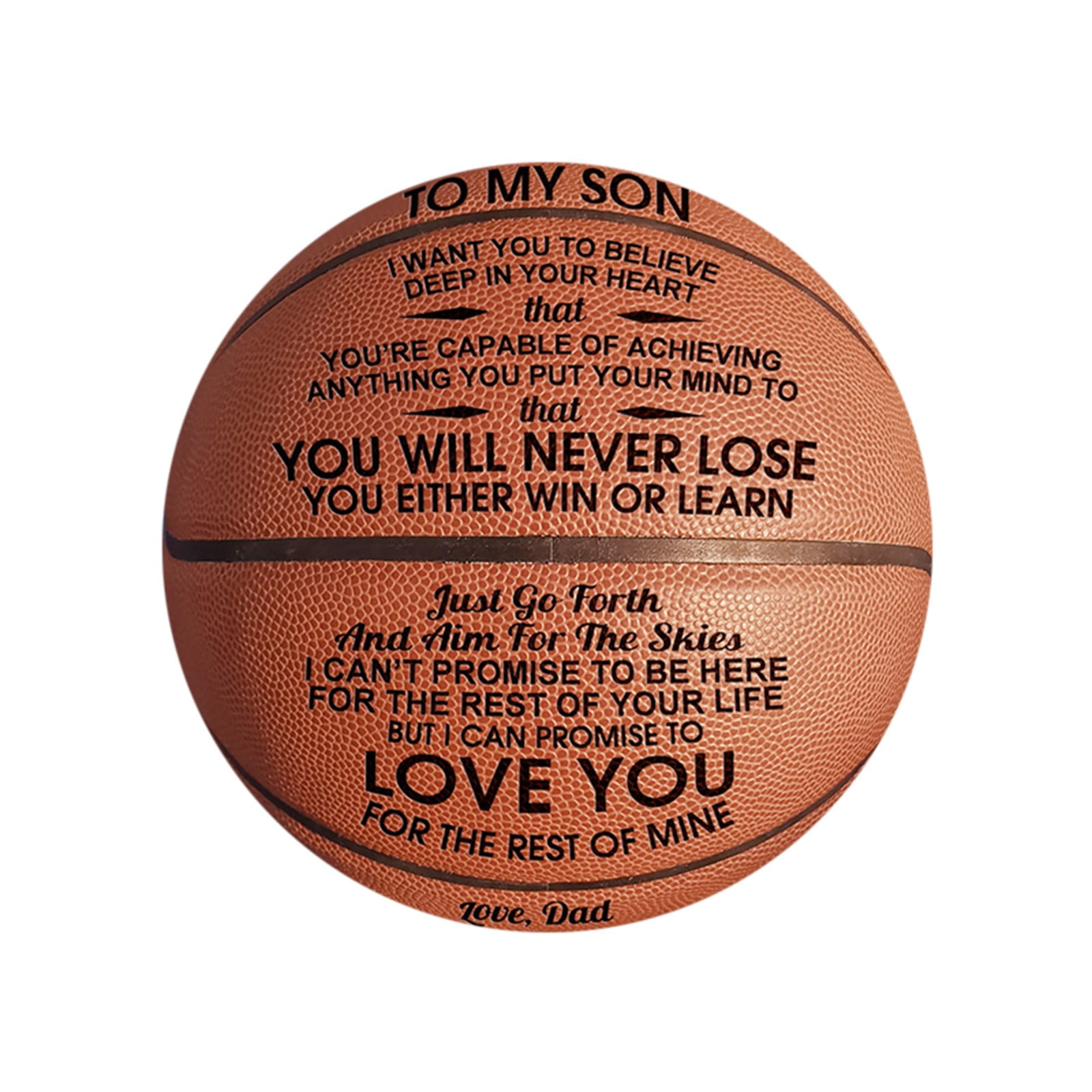 LHWEN Custom Basketball Gift for from Dad Mom Size 7 High Performance PU Cover Perfect for ...