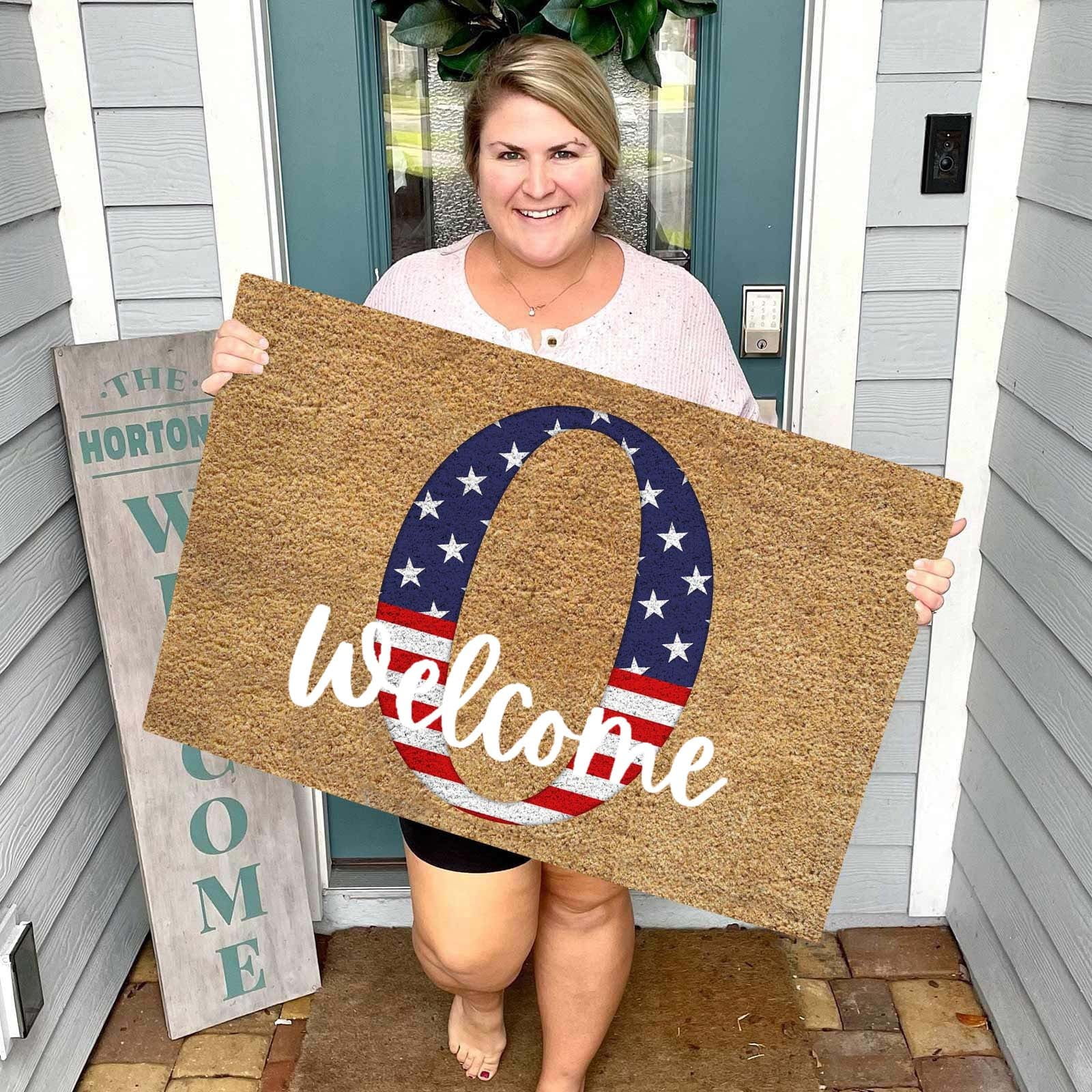 LHWEN Funny Cute Doormat Welcome Friends New Home Door Mat Outdoor Mat ...
