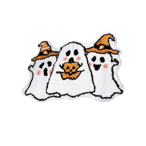 LHWEN Halloween Bathroom Rugs Pumpkin Decorations Bath Mats Farmhouse ...