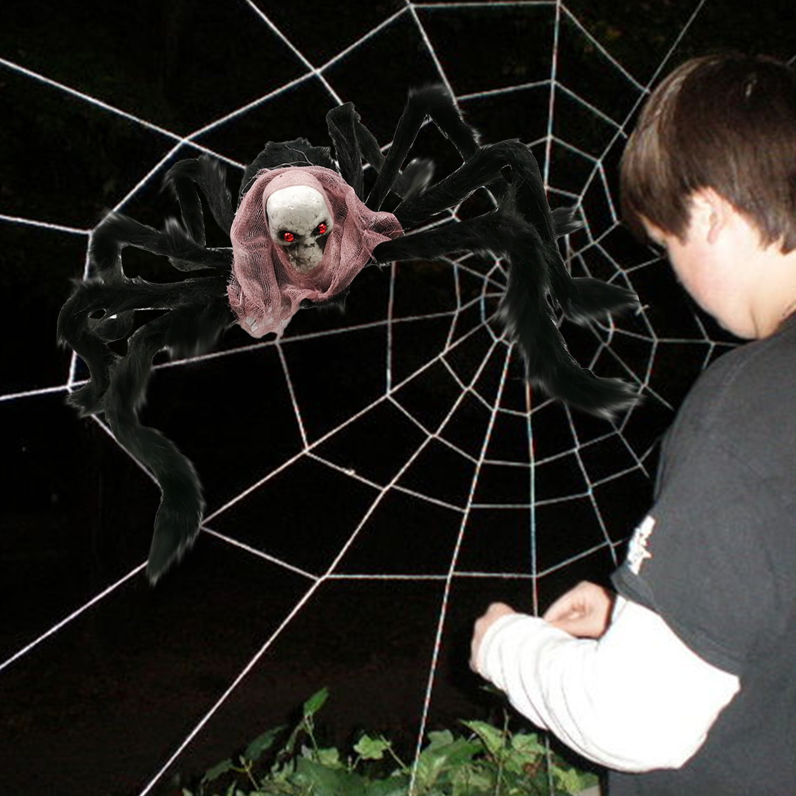 LHWEN Halloween Decorations Outdoor Hanging Scary Skeleton Face Indoor ...