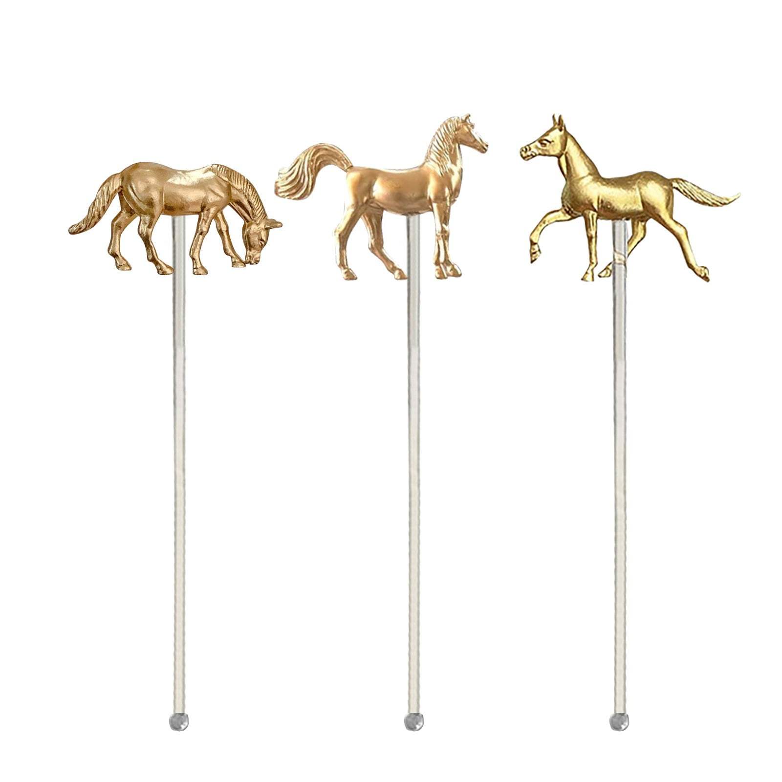 LHWEN Horse Drink Stirrers 150 Pack Party Decor Mint Markers Drink Stir ...