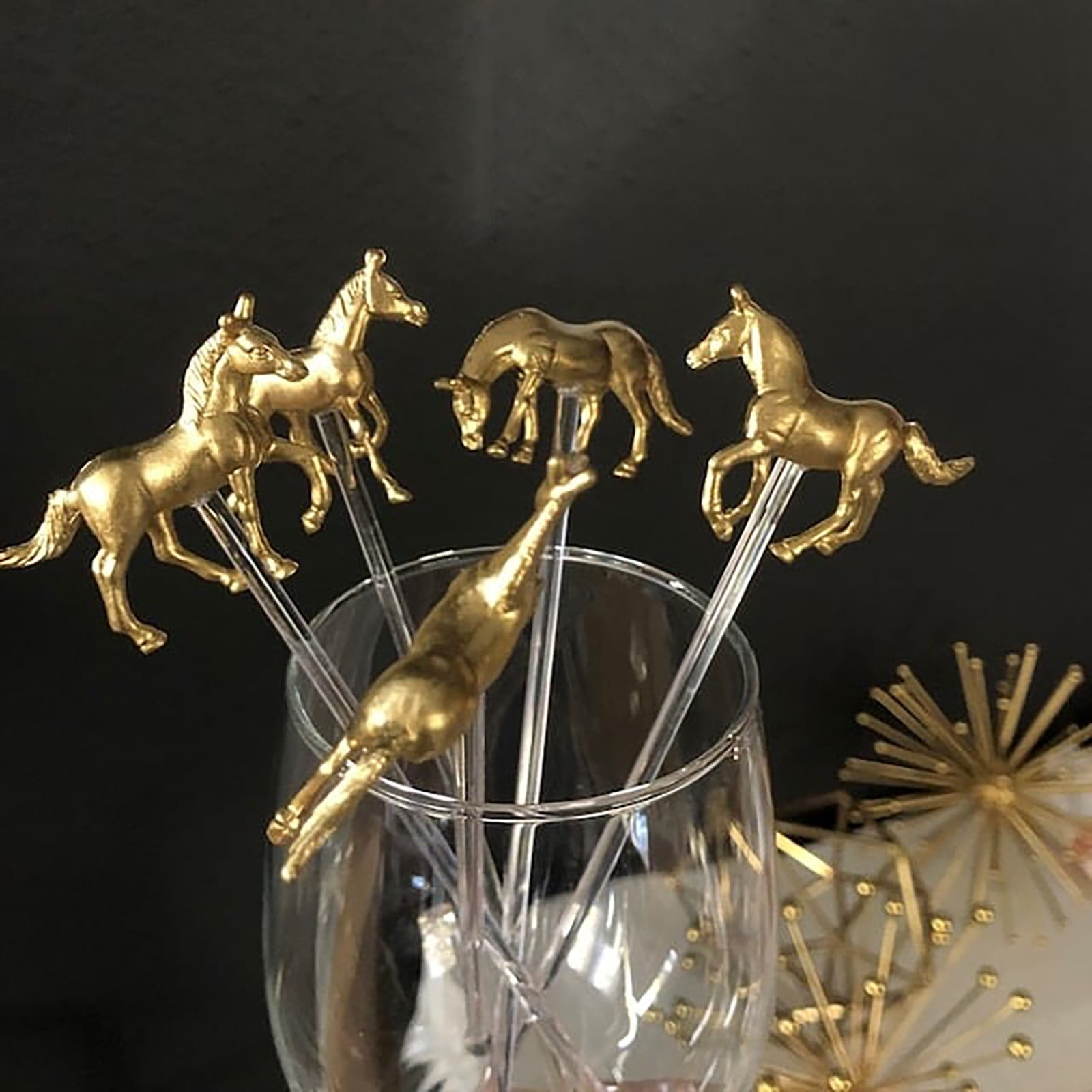 LHWEN Horse Drink Stirrers Party Decor Wedding Drink Marker Bar Stir ...