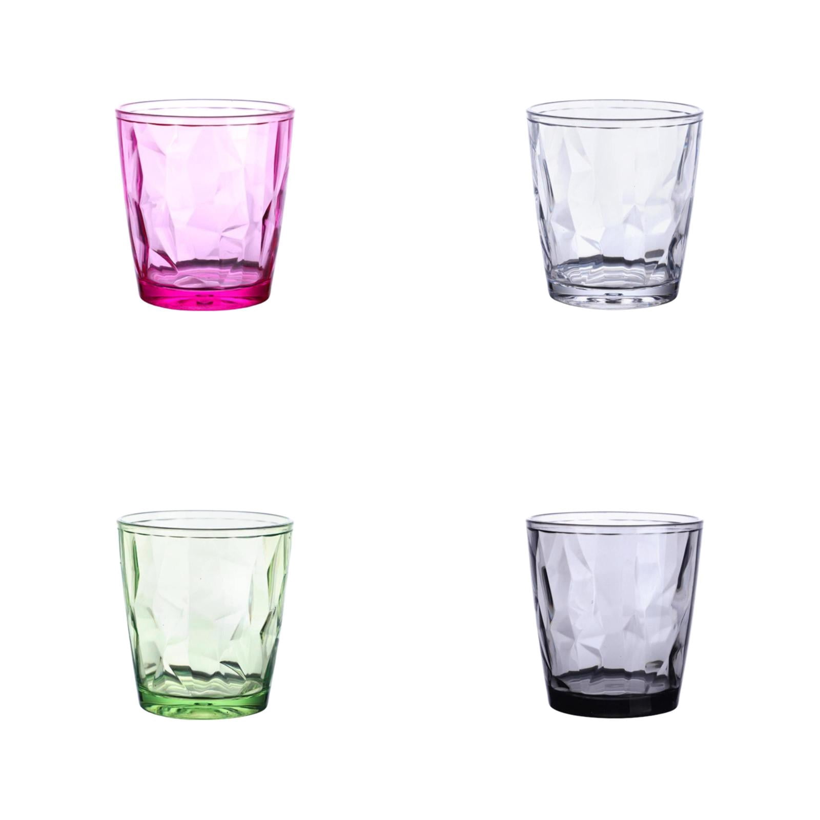 LHWEN Set of 12oz Plastic Drinking Glasses Dishwasher Acrylic Tumblers ...