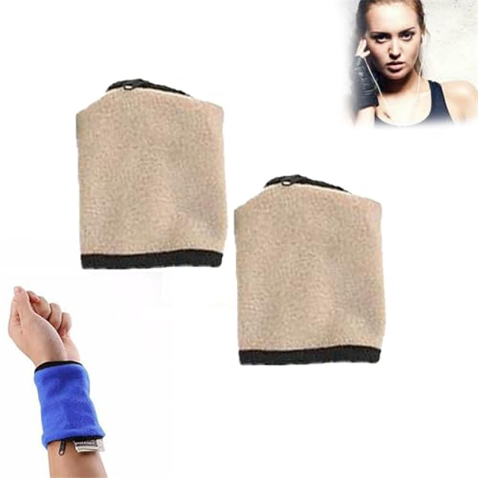 LHWEN Sportswear Wrist Pouch Zipper Storage Armband Sweat Bands for ...