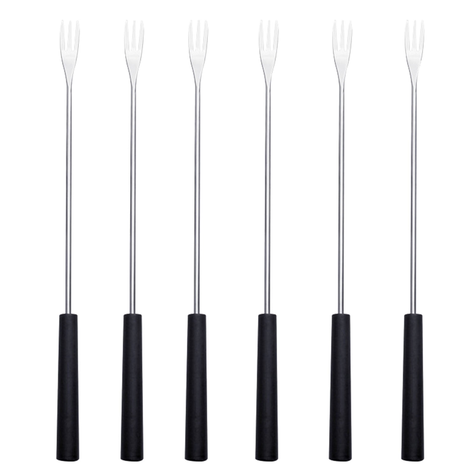 LHWEN Stainless Steel Chocolate Hot Pot Fork Six Set Plastic Handle ...