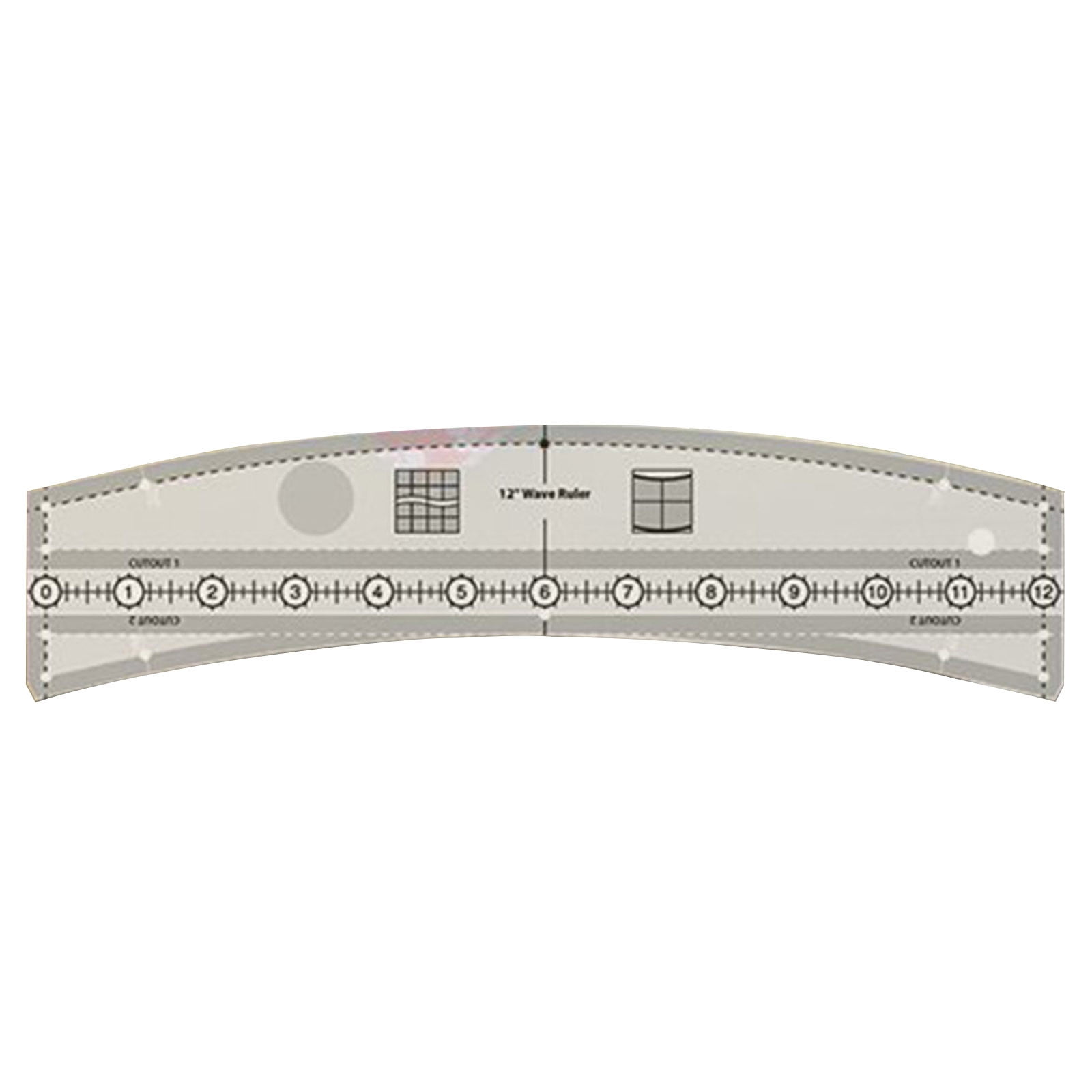 LHWEN Unique Wavelengths Quilting Ruler Template with Low Shank Ruler ...