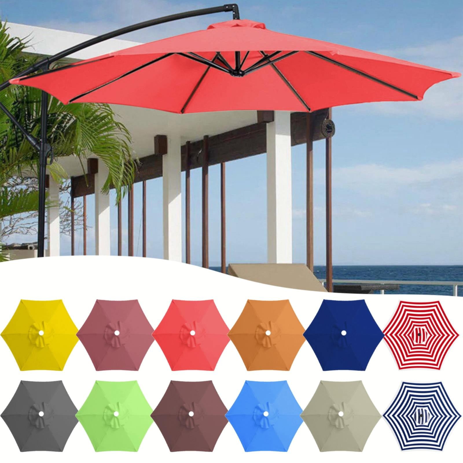 LHWEN Waterproof Windproof Patio Umbrella Cover Sun and Dust Protector ...