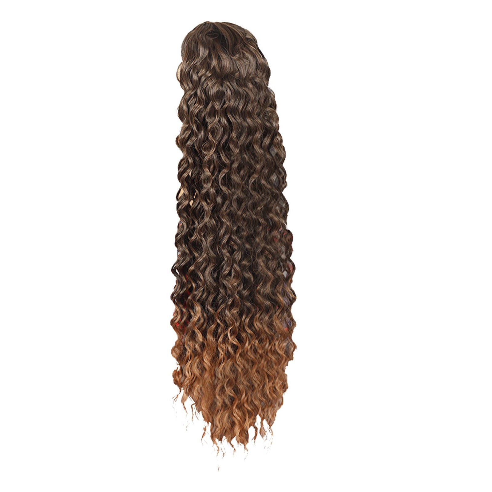 LHWEN Wig Female Ponytail Foreign Trade Drawstring Mesh Pocket Curly ...