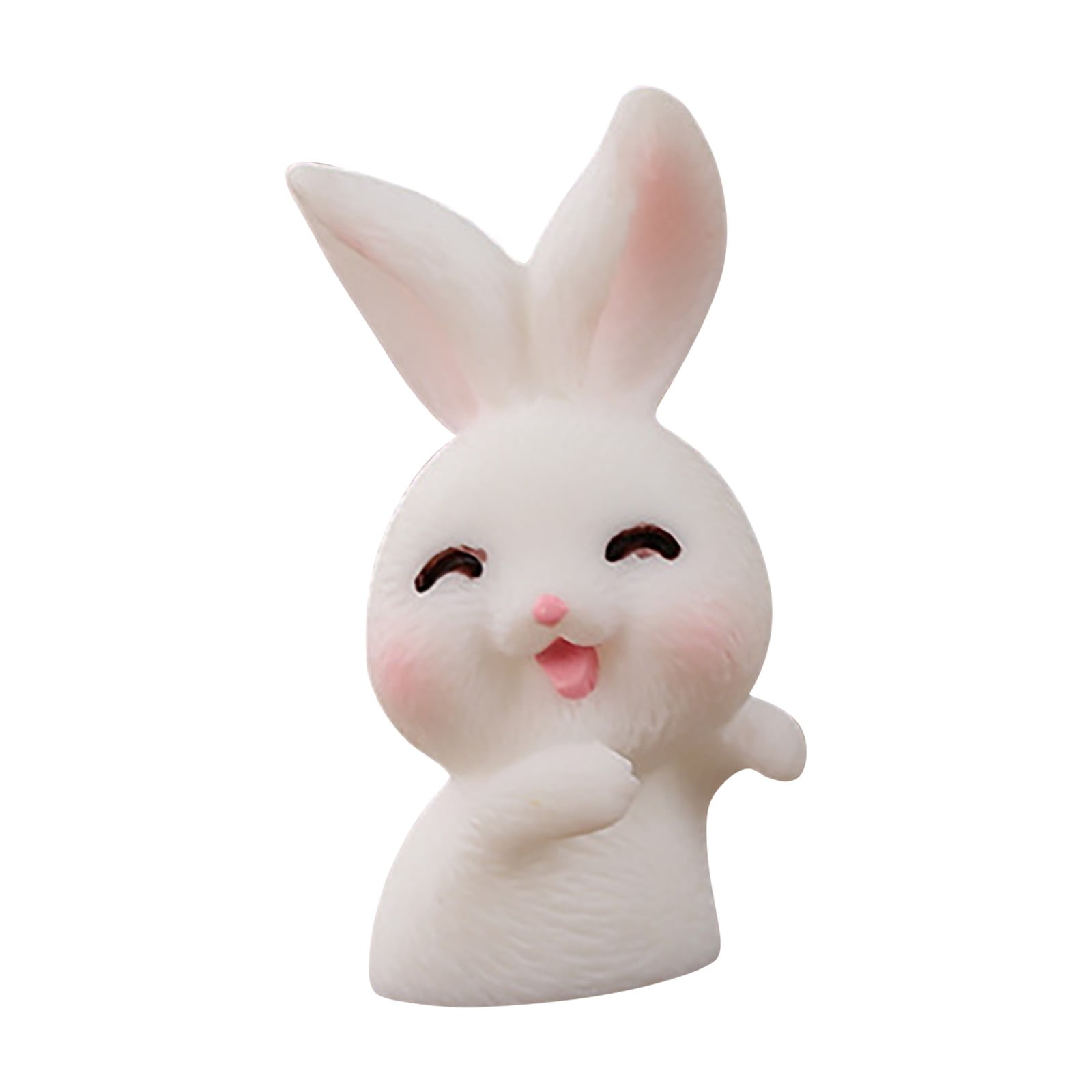 LHWGJQY Living Room Decor Resin Cute Rabbit Miniature Figurine Micro ...