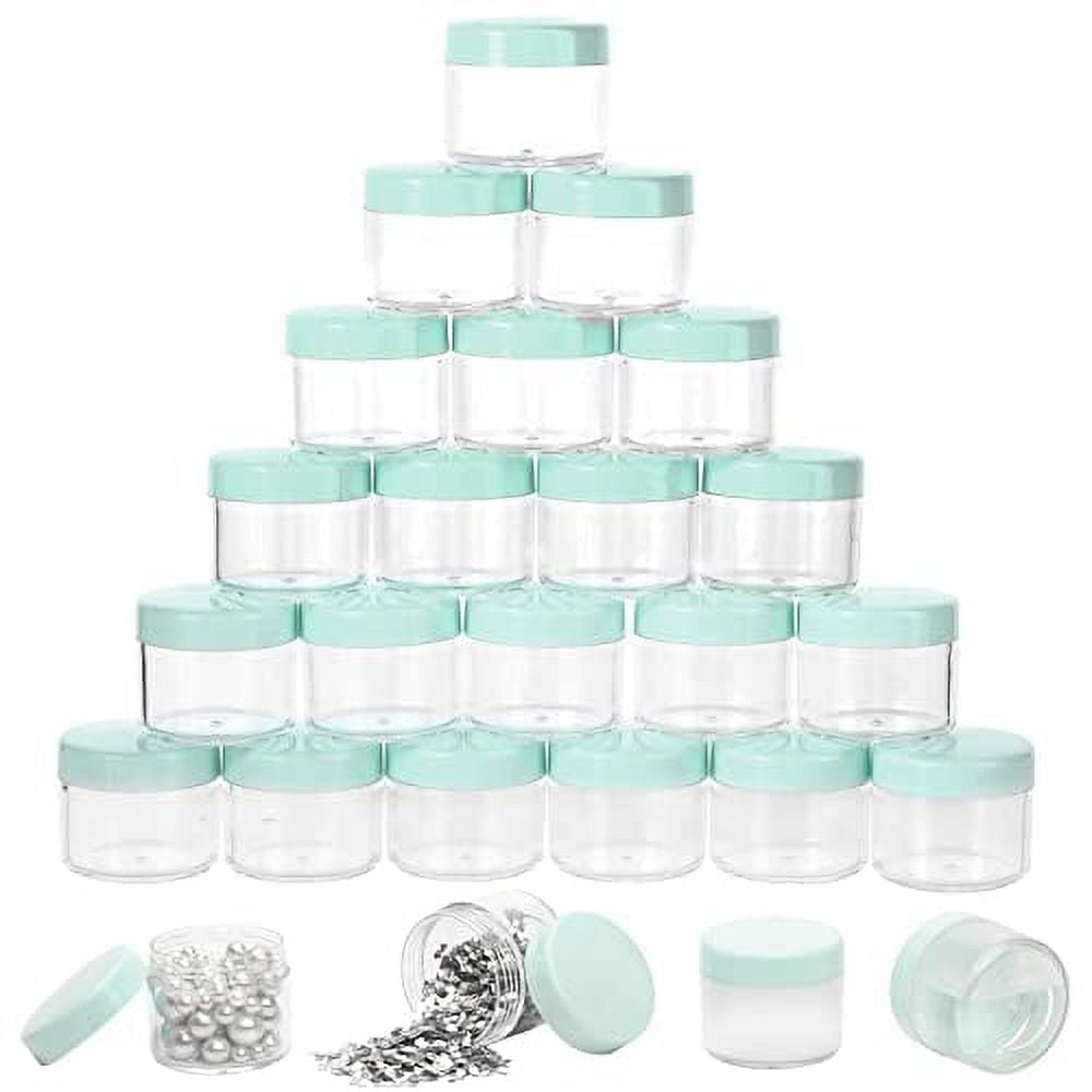 LHX 100 Count 20 Gram Makeup Sample Containers with Lids Refillable ...