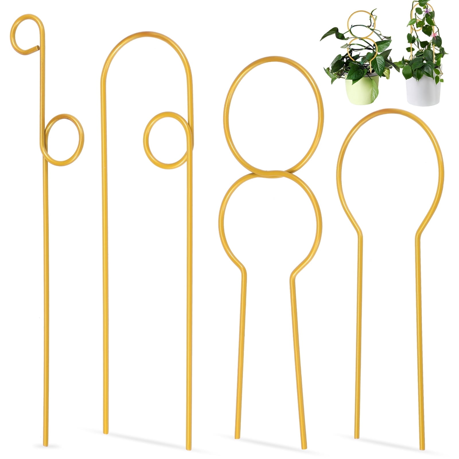 LHX 4Pcs Indoor Plants Trellis for Potted Plants Iron Plants Support ...