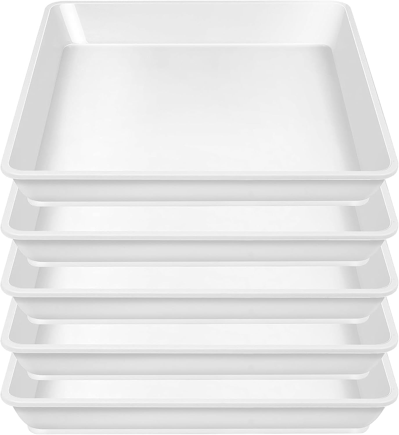 LHX5Pack Plant Saucers Square Water Catcher Soil Spill Catcher Trays ...