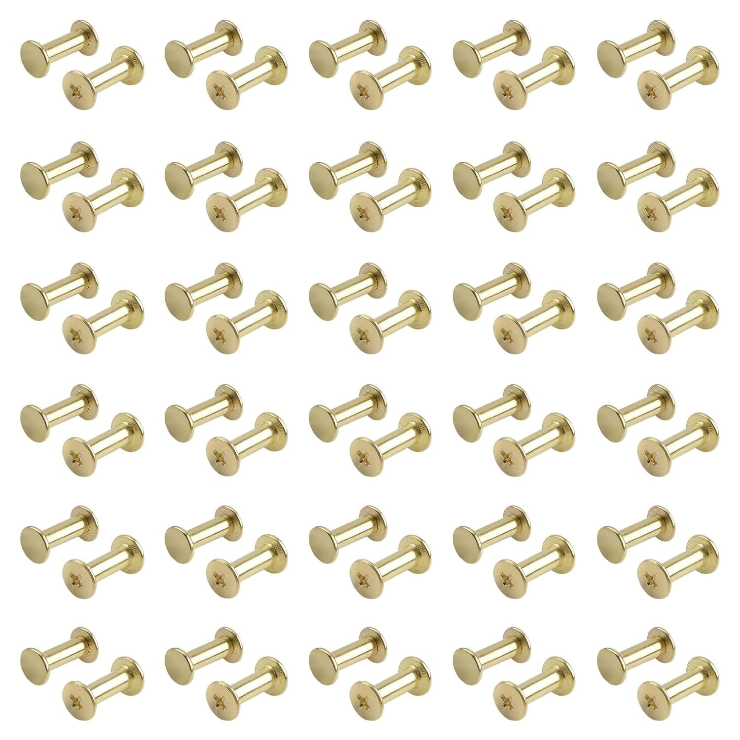 LHX 60 Sets Chicago Screws Assorted Kit, 5mm x 15mm Binding Screws Post ...