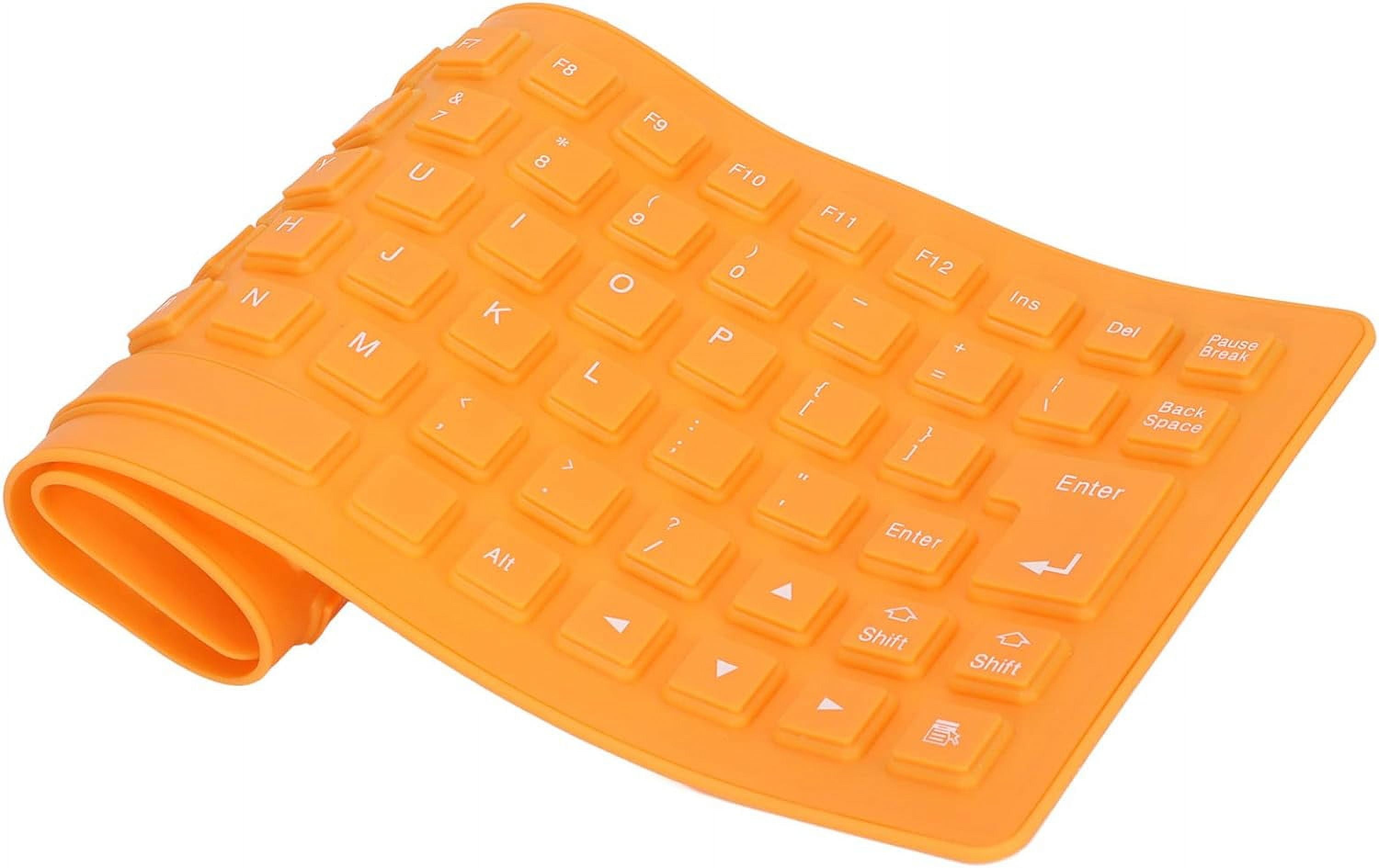 LHX Foldable Silicone Keyboard, USB Wired Waterproof Rollup Keyboard ...
