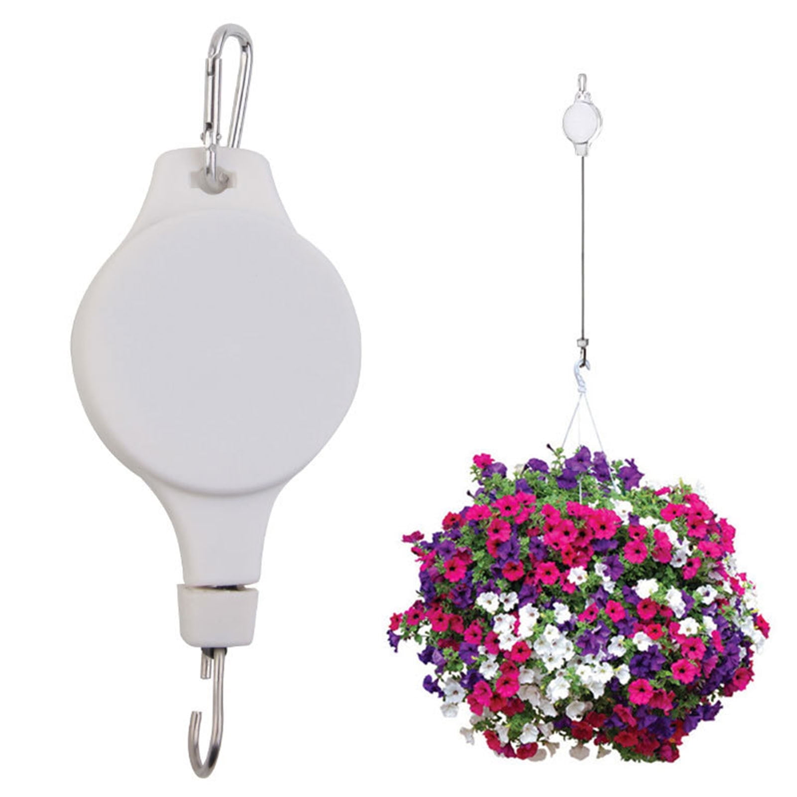 LHX INC Retractable Heavy Duty Easy Reach Pulley Plant Hanging Flower ...