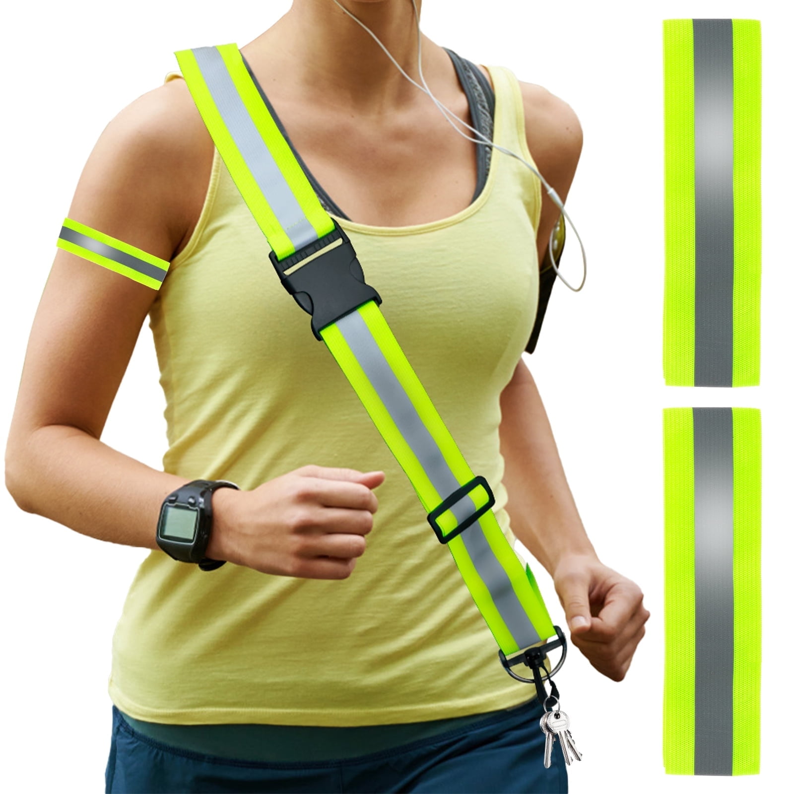 LHX Reflective Sash for Walking at Night Adjustable Reflective Running ...