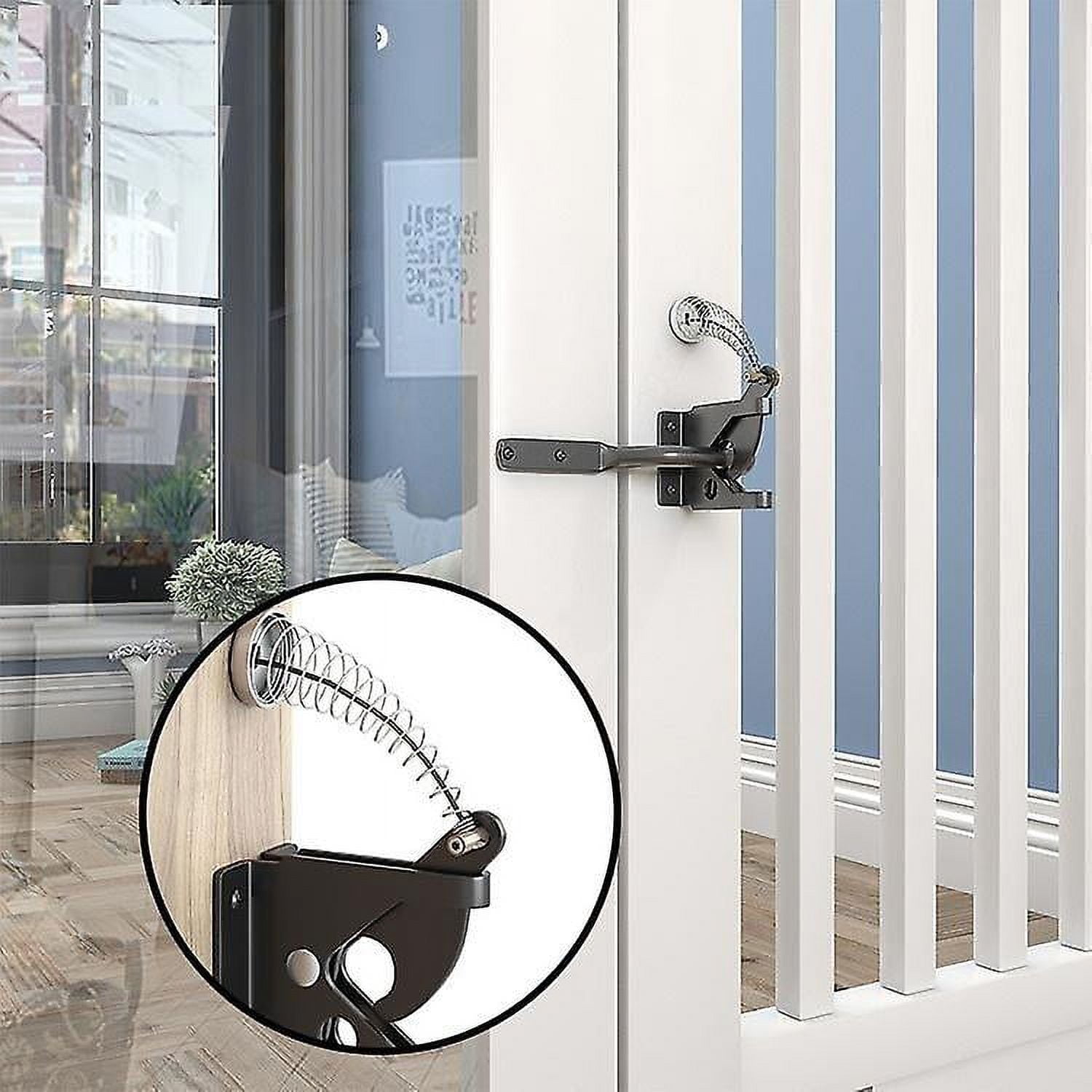 LHXC Gate Lock Automatic Lock Metal Latch Lock-gravity Garden Lock ...