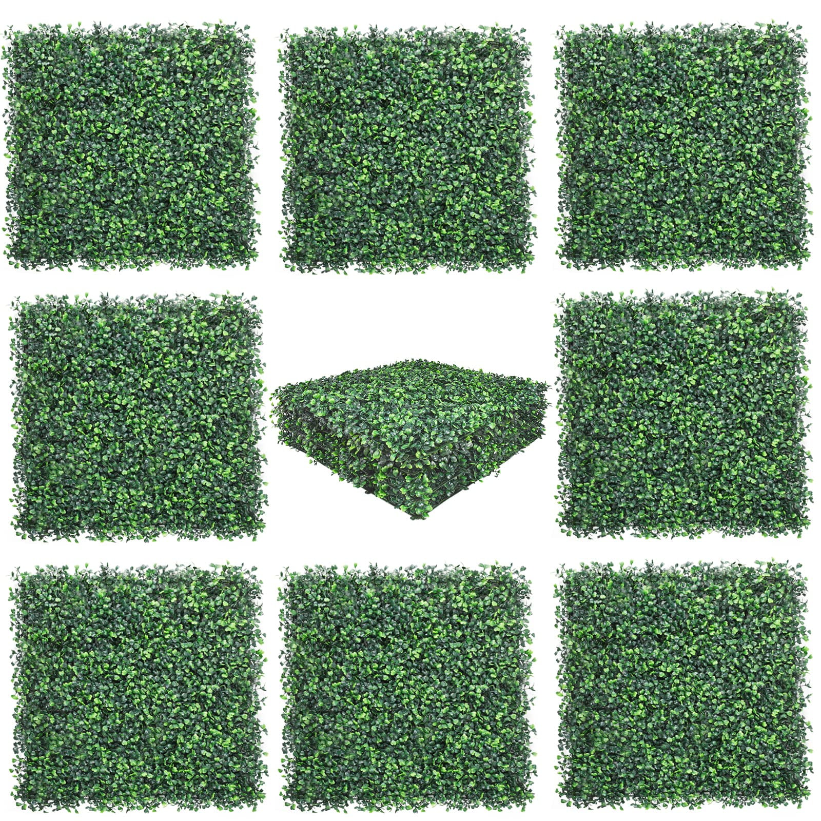 LHY 24 Pcs Grass Wall, 20"x20" Boxwood Panels, UV-Proof Boxwood Hedge ...