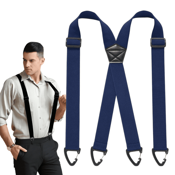 LHYXU X Back Hidden Suspender for Men 1.5 Inches Heavy Duty Work ...